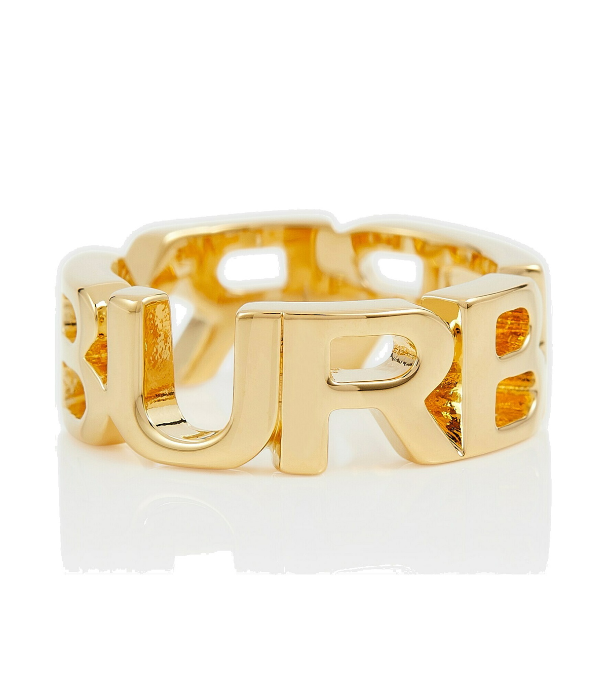 Burberry - Gold-plated brass logo ring Burberry