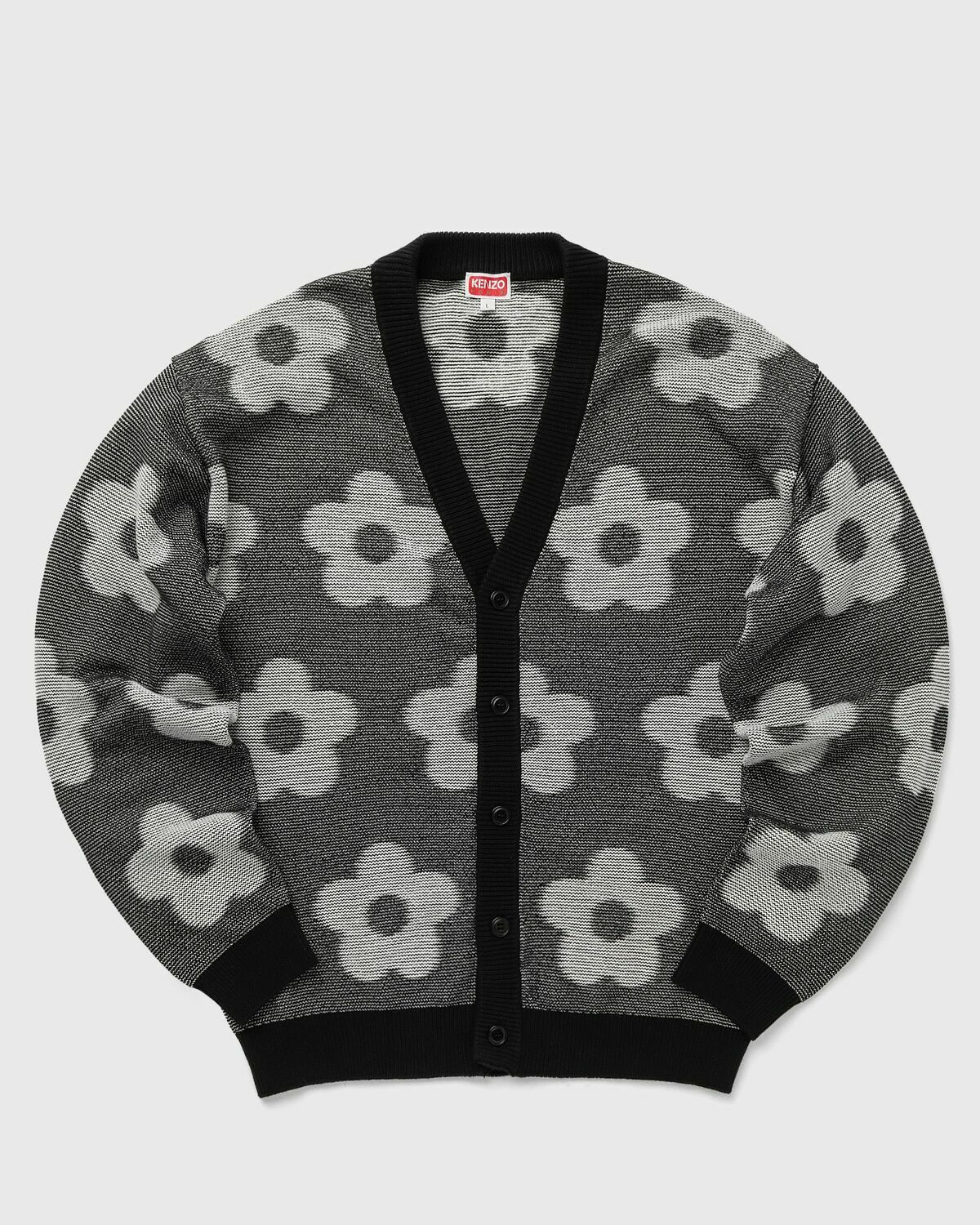 Kenzo Flower Spot Cardigan Black Zippers & Cardigans Kenzo