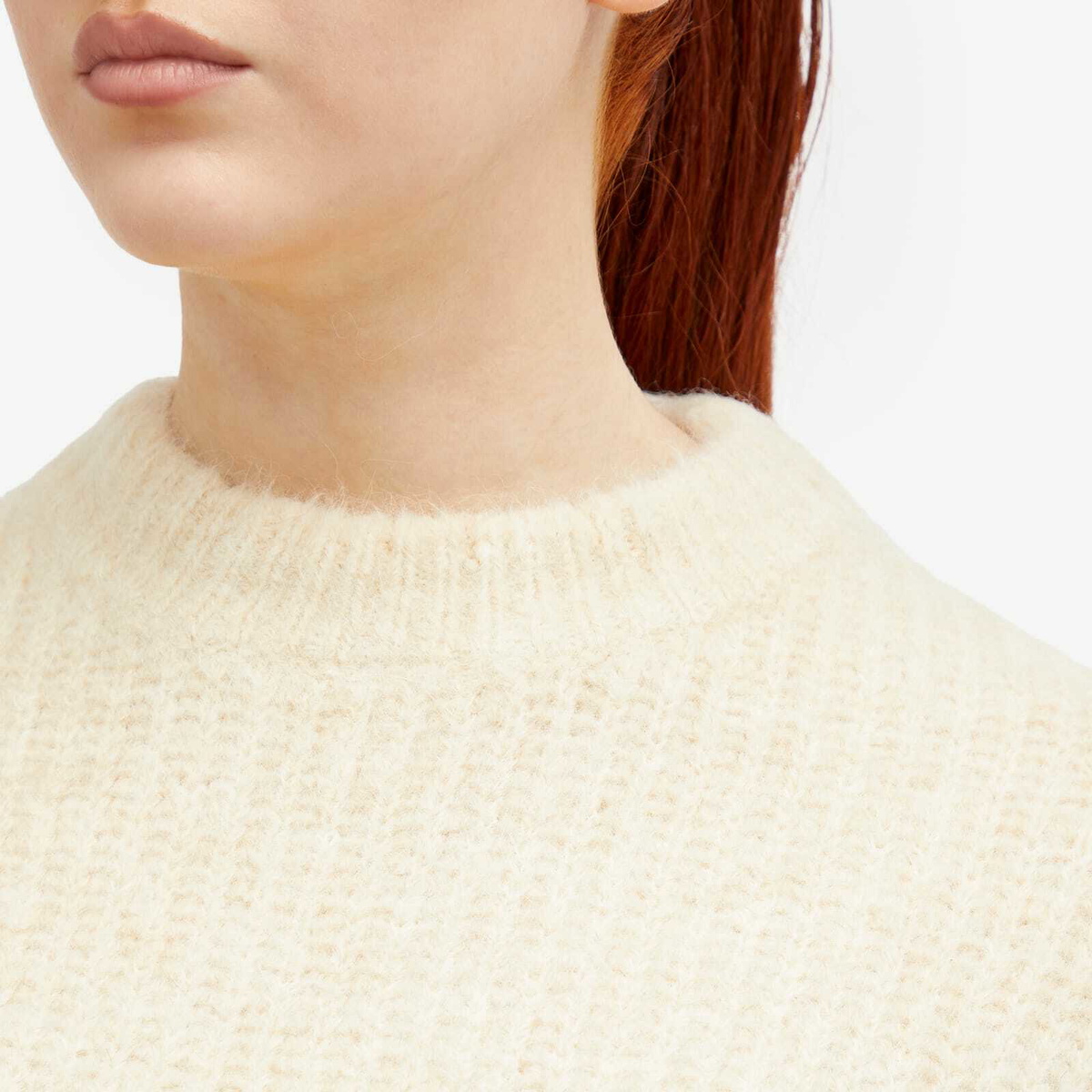Entire Studios Women's Heavy Knit Crew in Vanilla Entire Studios