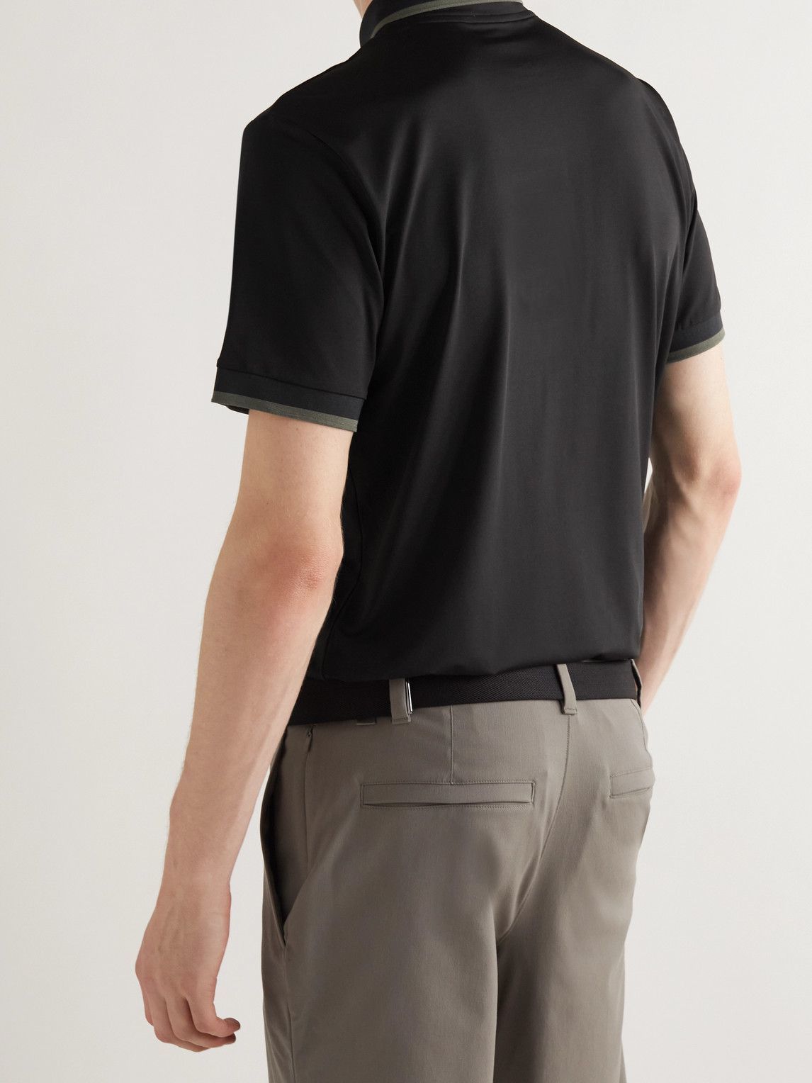 Bogner - Cody Logo-Embroidered Stretch-Jersey Half-Zip Golf Polo Shirt ...