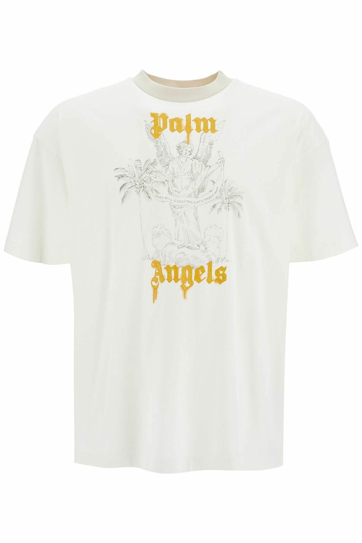 PALM ANGELS oversized pencil print White Palm Angels