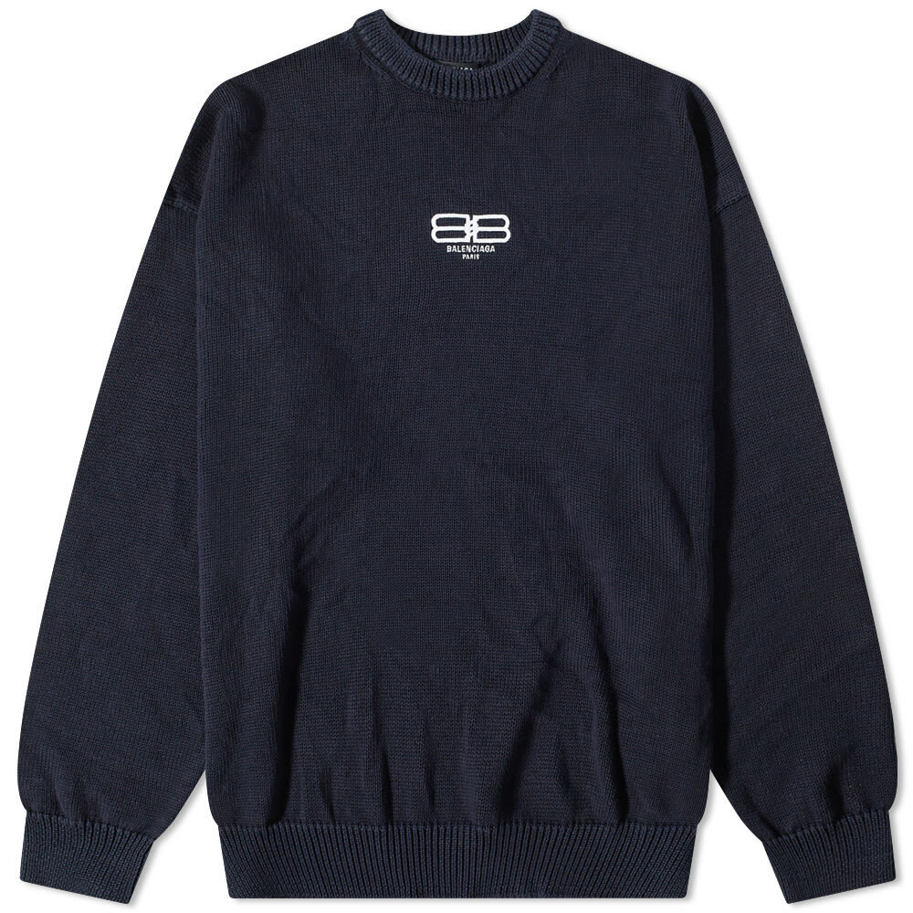 Balenciaga Embroidered BB Logo Crew Knit Balenciaga