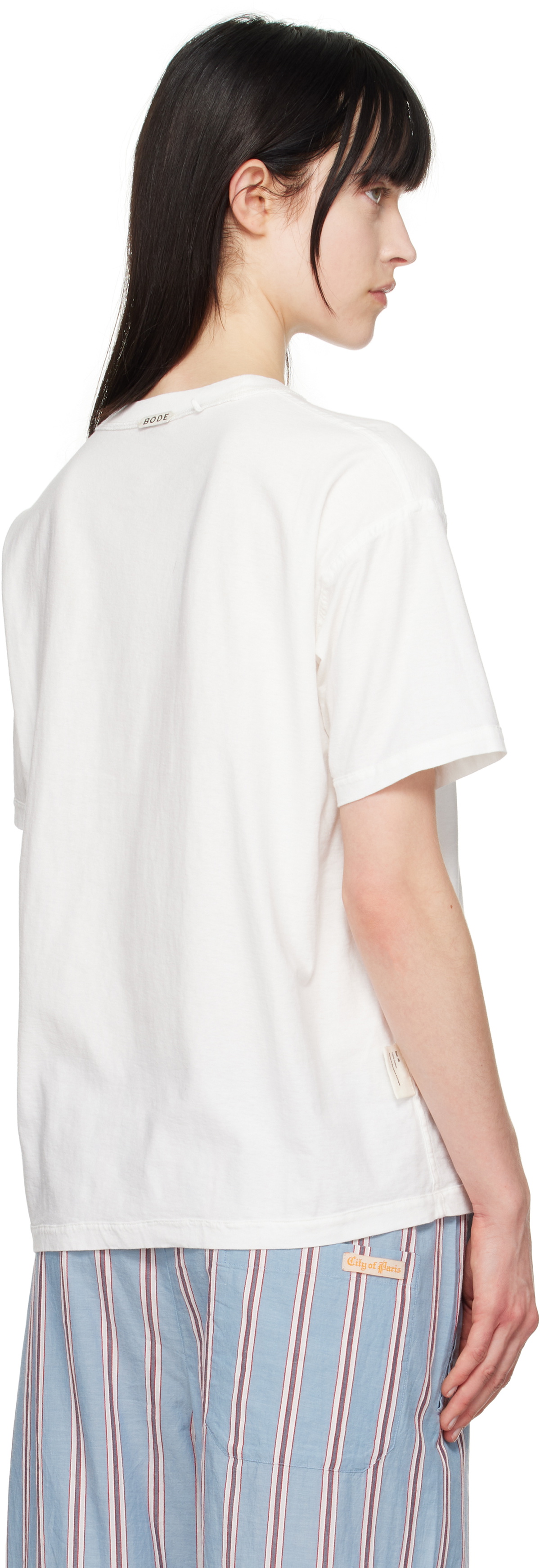 Bode White Crest Reversible T-shirt Bode