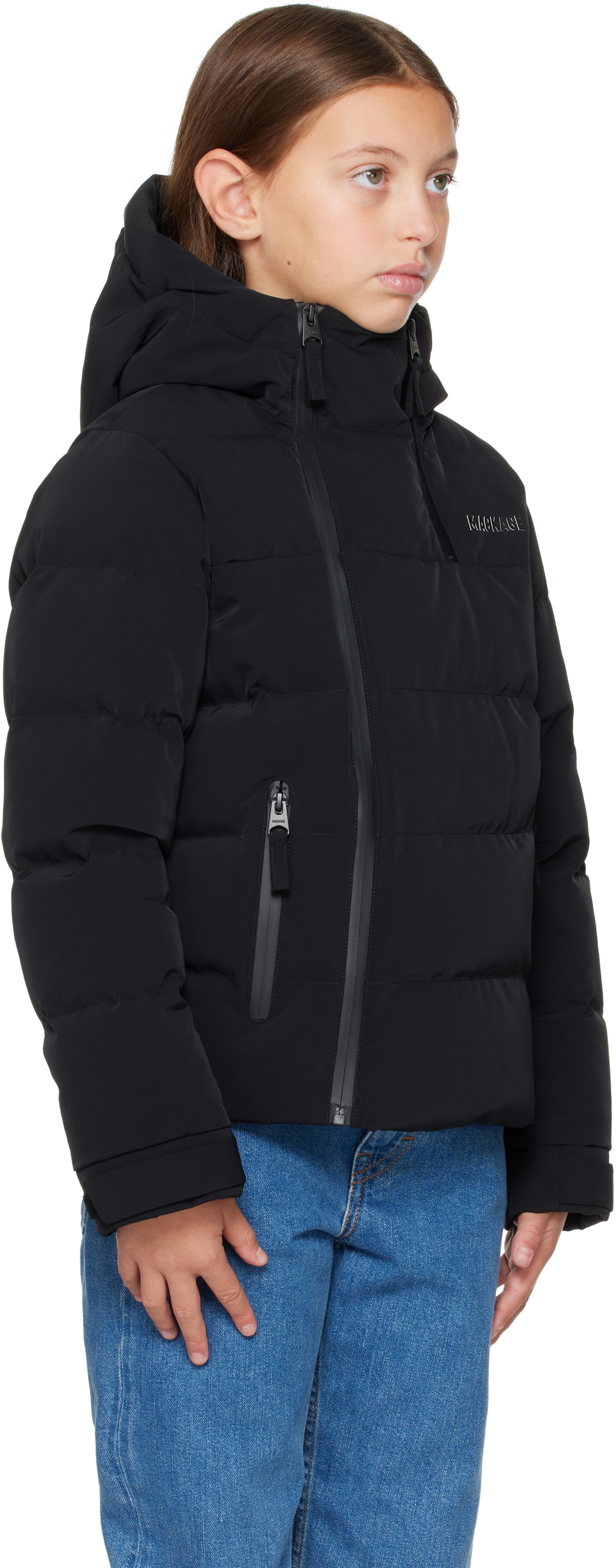 MACKAGE Kids Black Leland Down Jacket Mackage