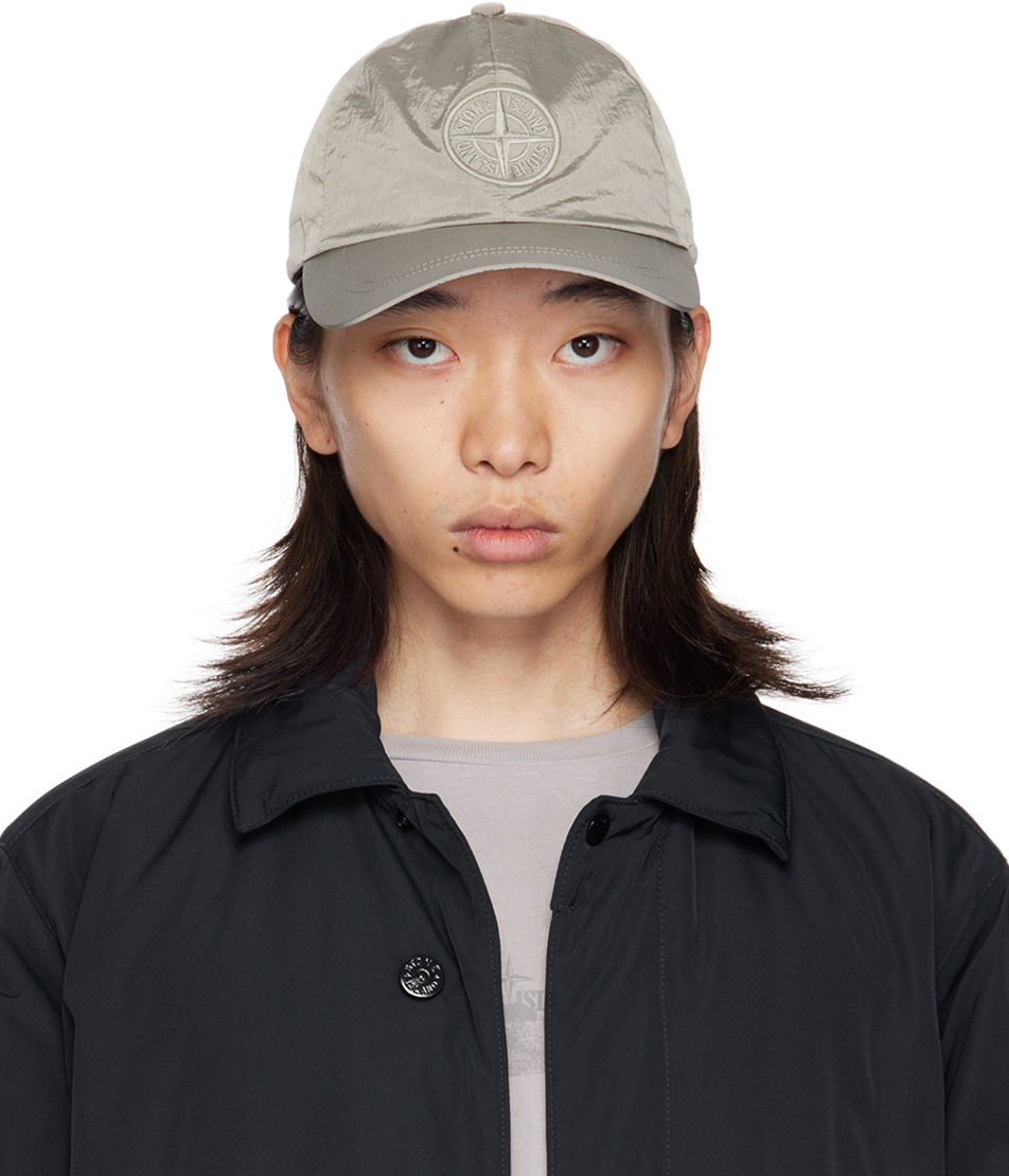 Stone Island Taupe Nylon Metal Cap Stone Island