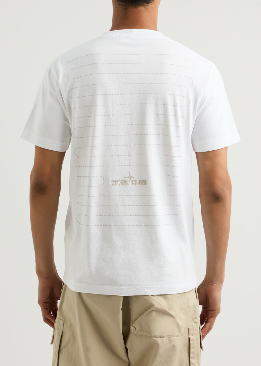 Stone Island Logo-print Cotton T-shirt White Stone Island