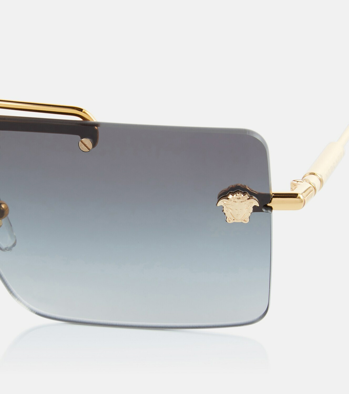 Versace - Embellished rectangular sunglasses Versace