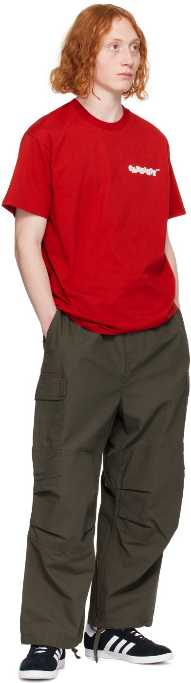 Carhartt Work In Progress Red 'Fast Food' T-Shirt Carhartt WIP