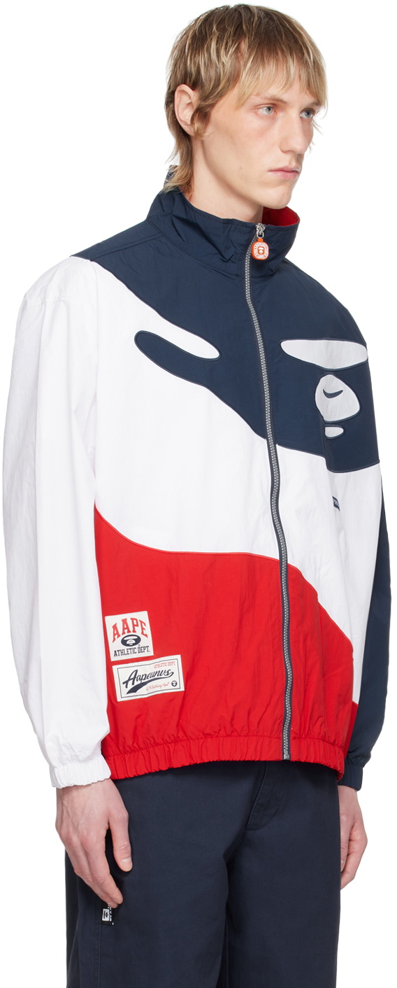 AAPE by A Bathing Ape Navy & White Lightweight Jacket AAPE by A Bathing Ape