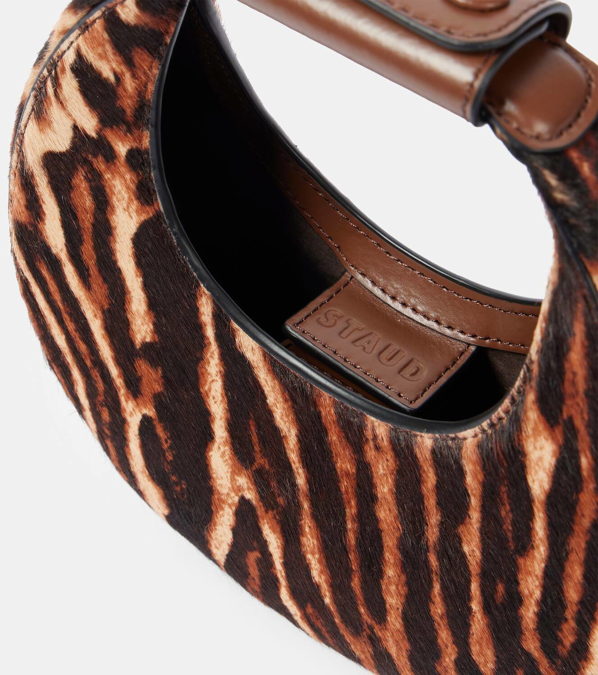 Staud Goodnight Moon leopard-print leather tote bag Staud