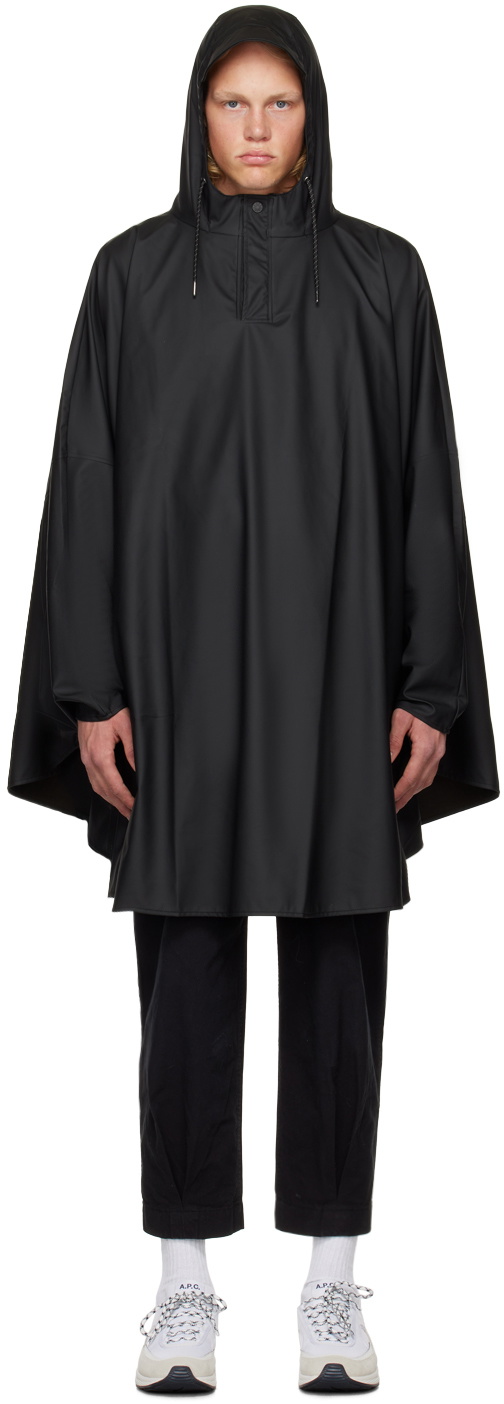 RAINS Black Cape Jacket Rains
