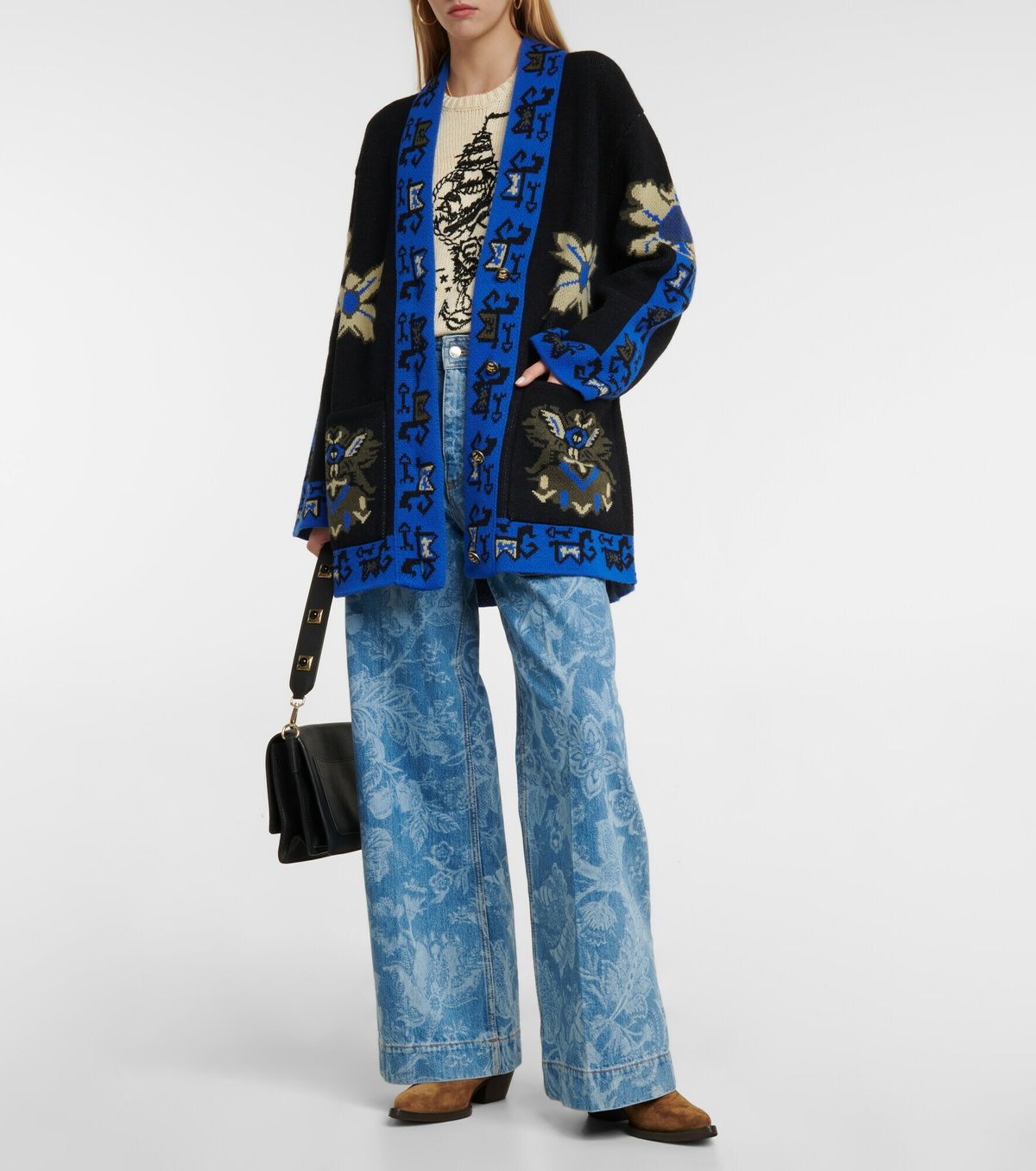 Etro - Wool jacquard cardigan Etro