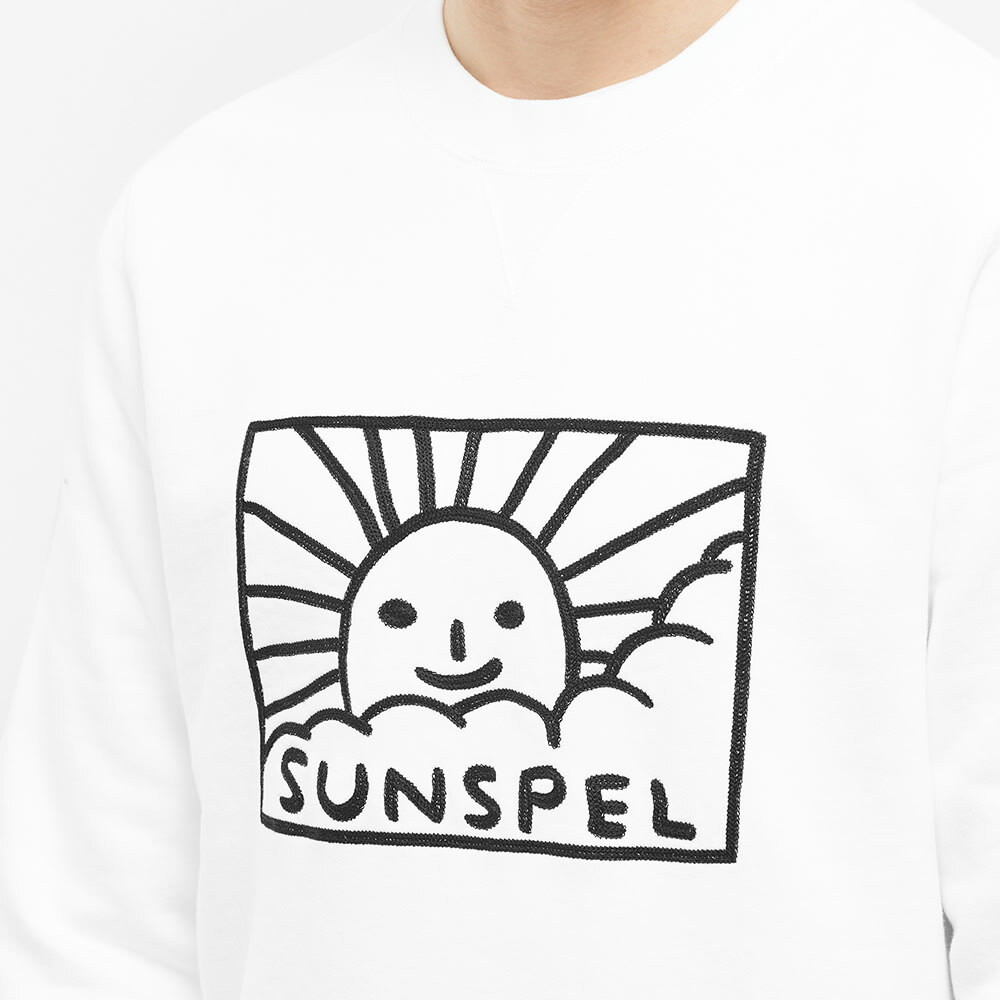 Sunspel x David Shrigley Logo Crew Sweat in White Sunspel