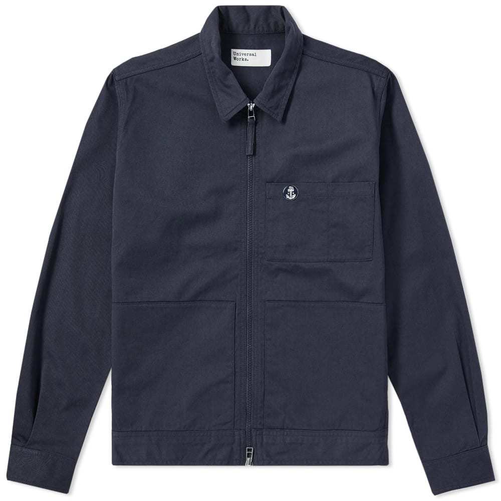 Universal Works Zip Shirt Jacket Blue Universal Works