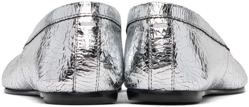 Maison Margiela Silver Tabi Broken Mirror Ballerina Flats Maison Margiela