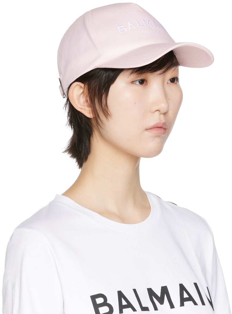 Balmain Pink Logo Cap Balmain