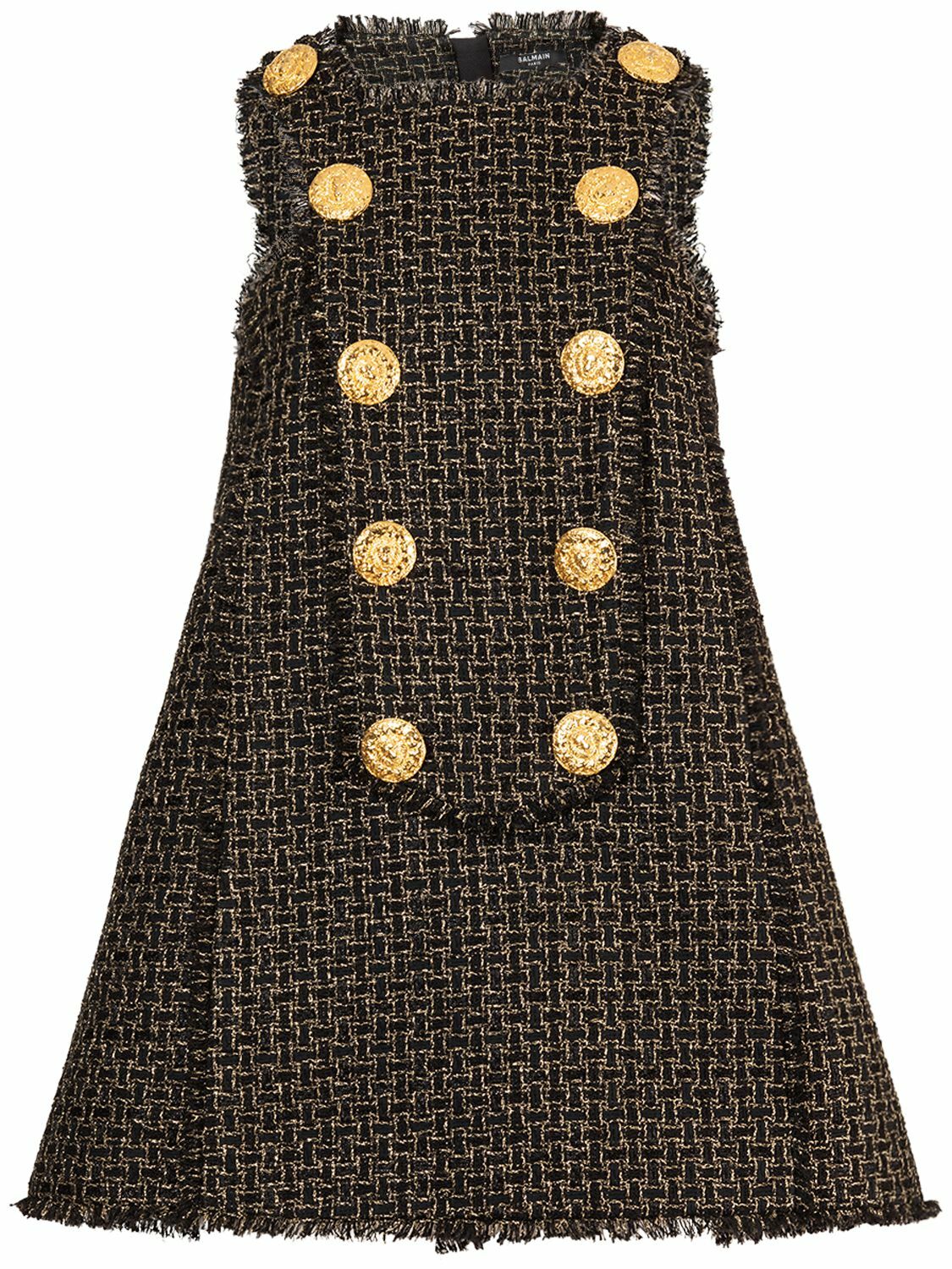 BALMAIN - Tweed Lurex Mini Dress Balmain