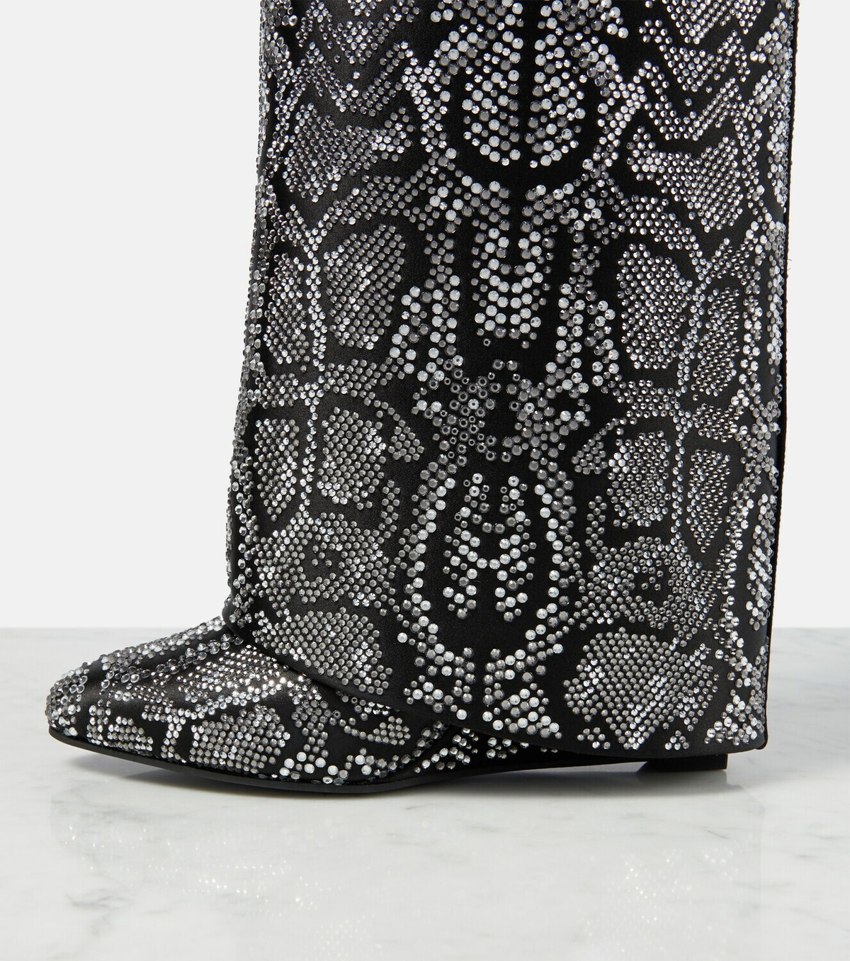 Givenchy Shark Lock snake-effect knee-high boots Givenchy