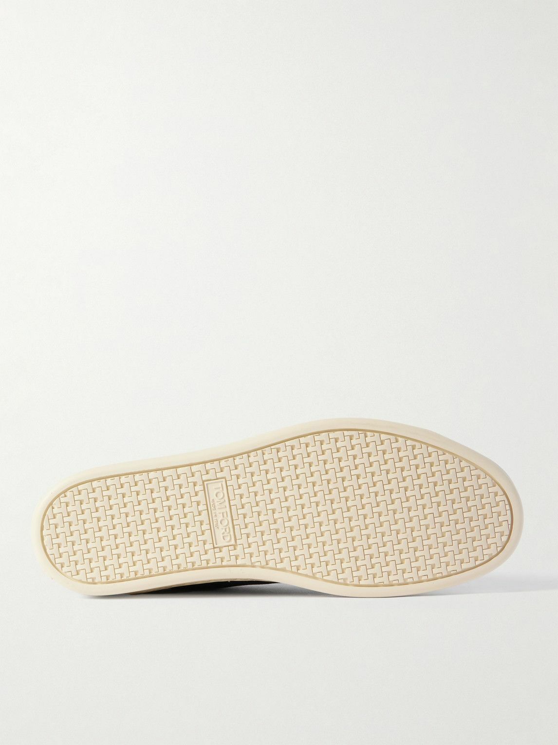 TOM FORD - Warwick Perforated Full-Grain Leather Sneakers - Black TOM FORD