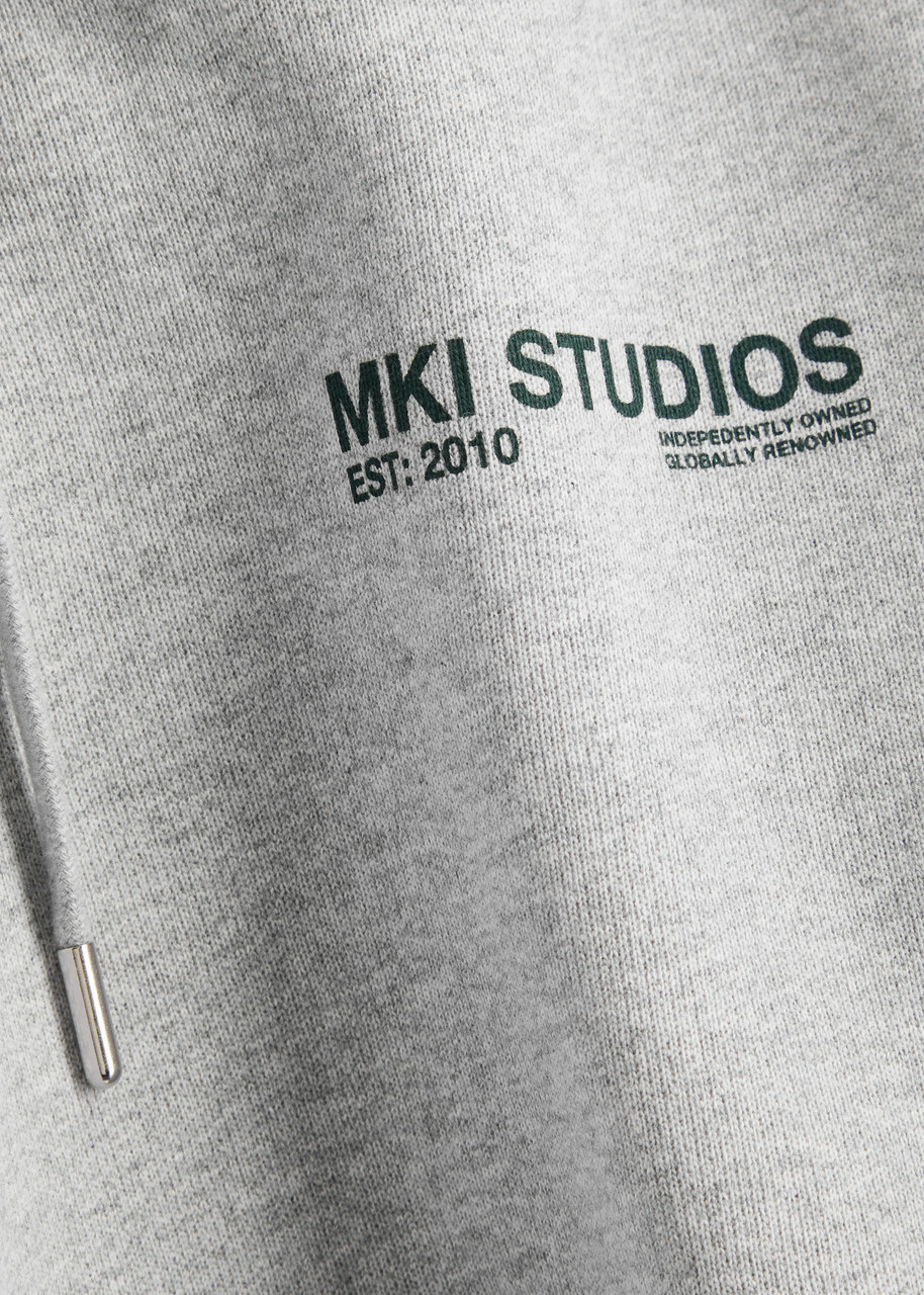 Mki Miyuki Zoku Logo Hooded Cotton-blend Sweatshirt Grey MKI Miyuki-Zoku