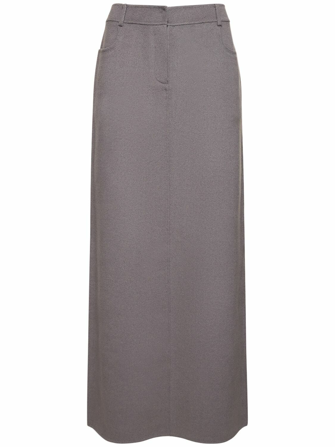THE FRANKIE SHOP - Malvo Wool Long Pencil Skirt The Frankie Shop