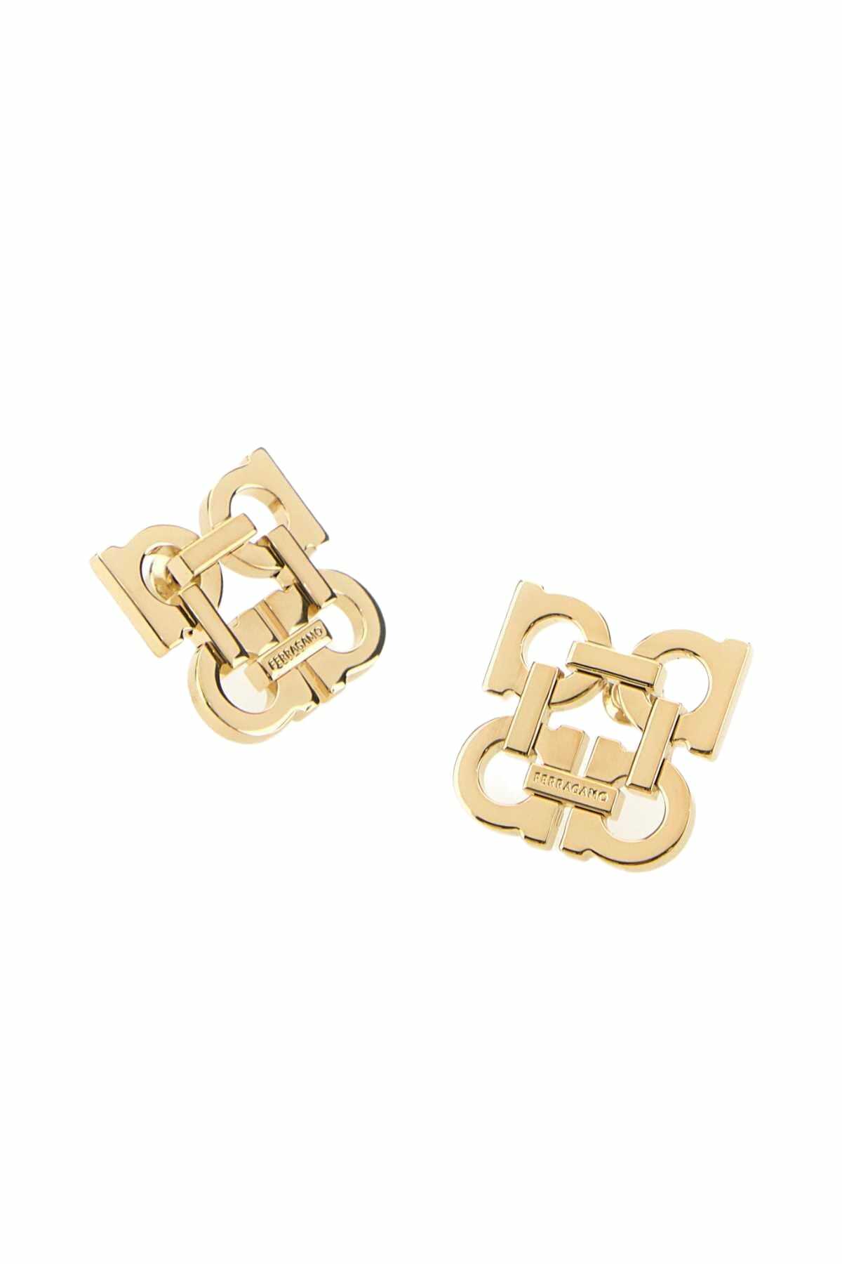 Ferragamo Gold Metal Earrings Salvatore Ferragamo