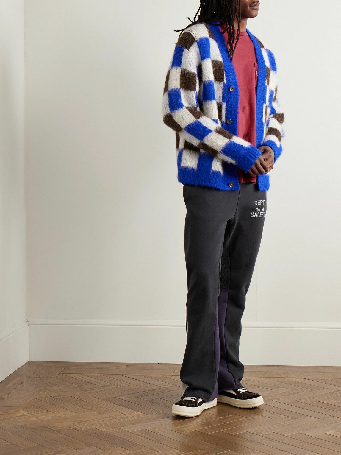 Gallery Dept. - Logo-Print Paint-Splattered Cotton-Jersey T-Shirt - Red ...