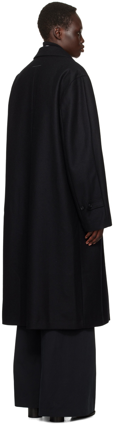 MM6 Maison Margiela Black Wool Coat MM6 Maison Margiela