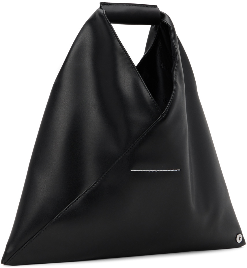 MM6 Maison Margiela Black Mini Triangle Tote MM6 Maison Margiela