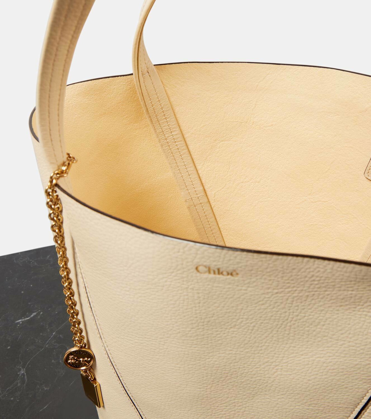 Chloé Chloé Spin large leather tote bag Chloe