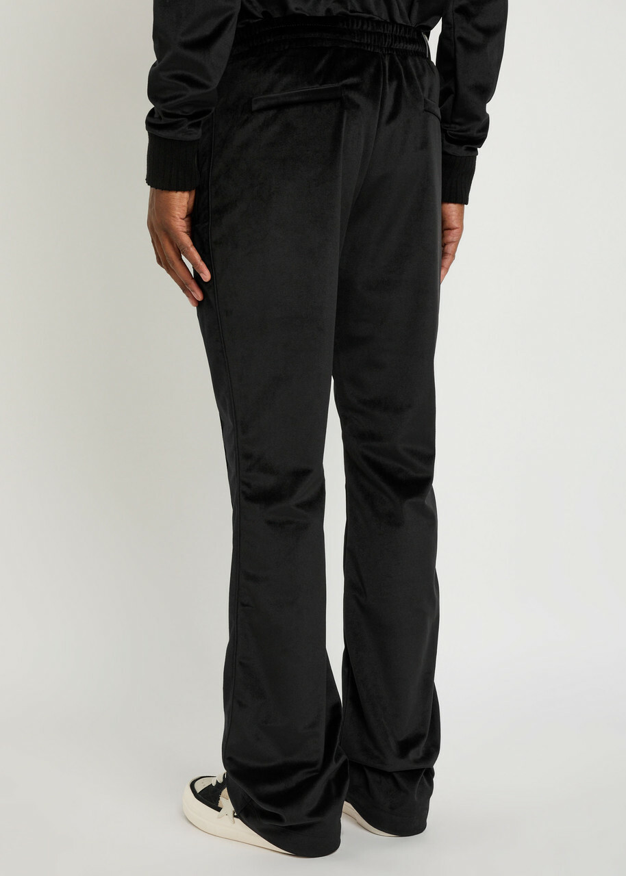 Amiri Logo-embroidered Velvet Track Pant Black Amiri