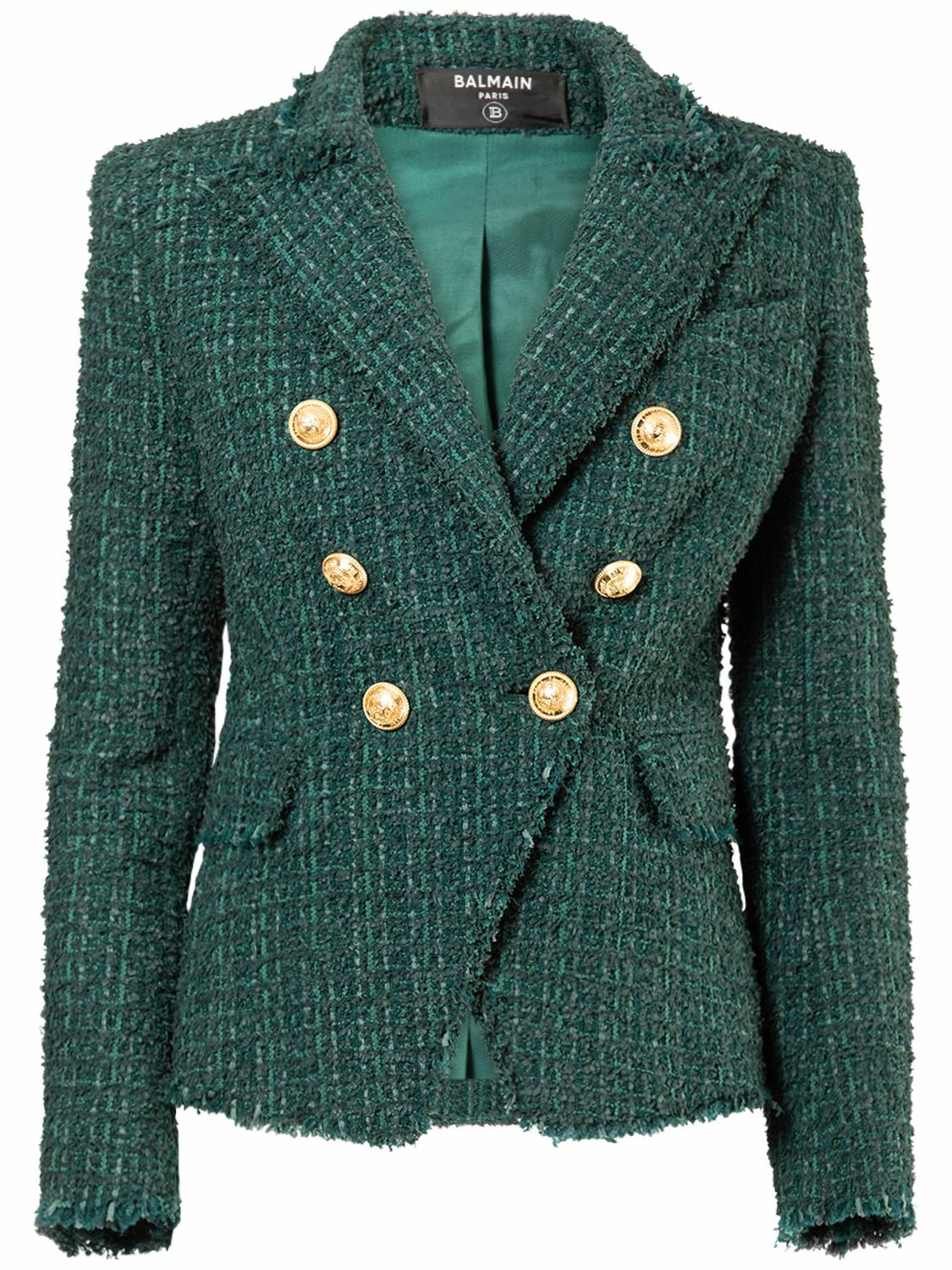 BALMAIN - Double Breasted Tweed Jacket Balmain