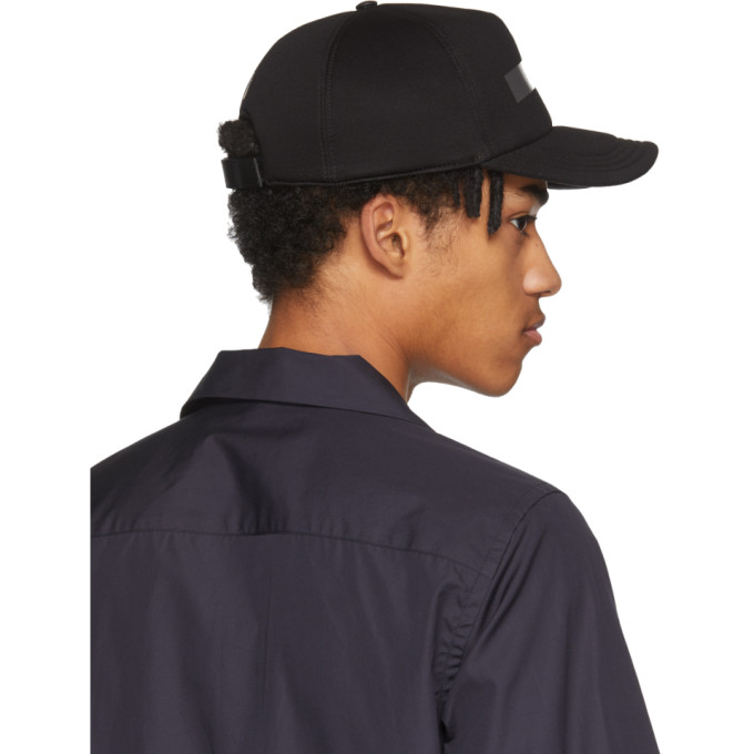 Neil Barrett Black and Silver Tape Cap Neil Barrett