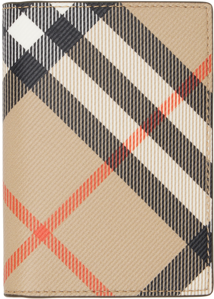 Burberry Tan Check Bifold Card Holder Burberry