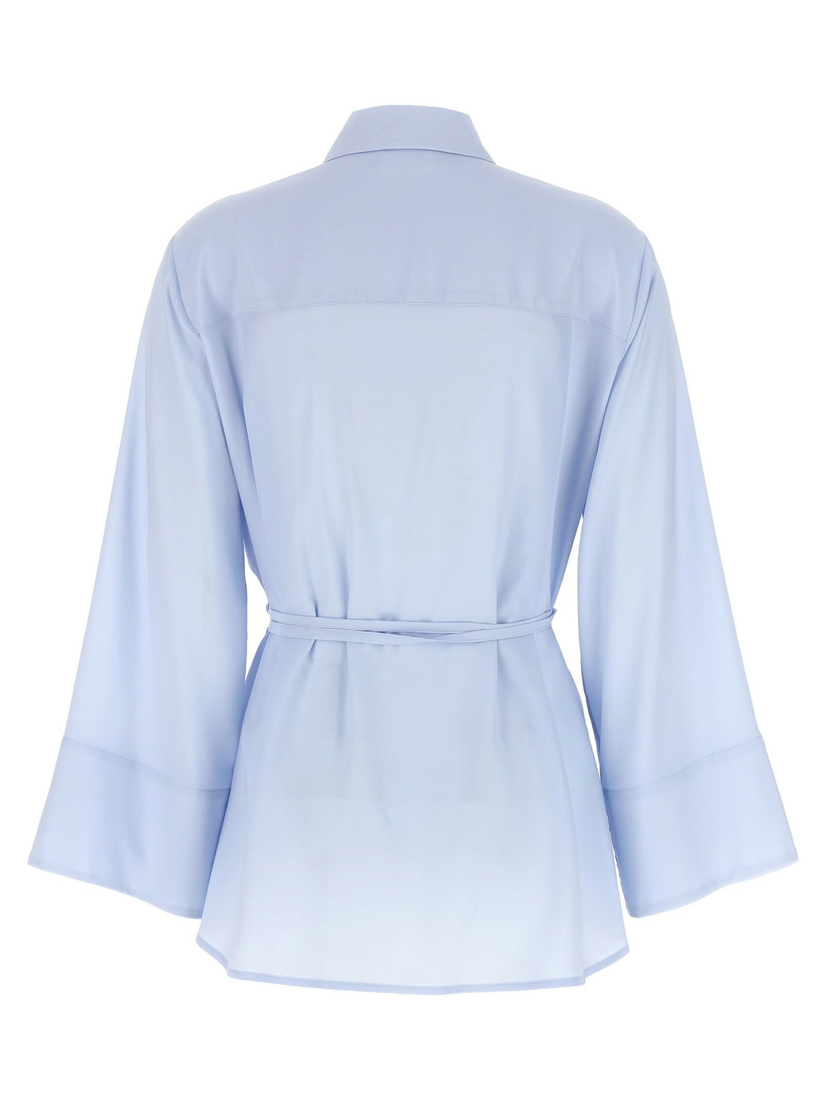 Parosh Light Blue Shirt With Ruffles Parosh