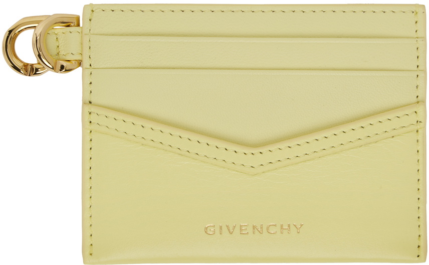 Givenchy Yellow Voyou Leather Card Holder Givenchy