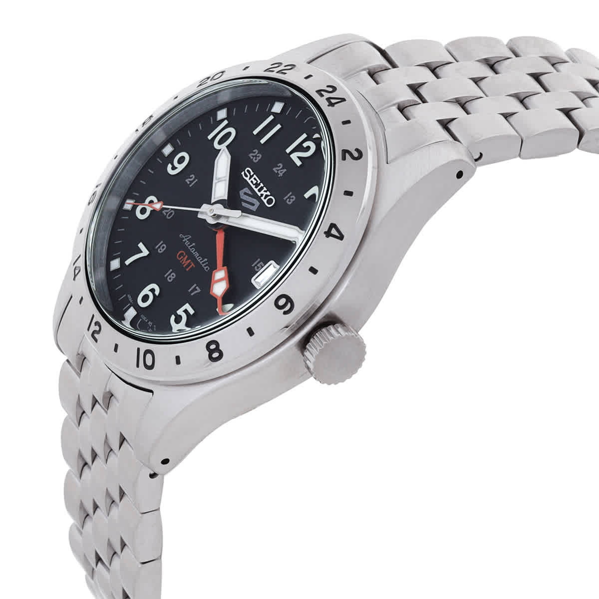 Seiko 5 Sports GMT Automatic Black Dial Mens Watch SSK023K1 Seiko
