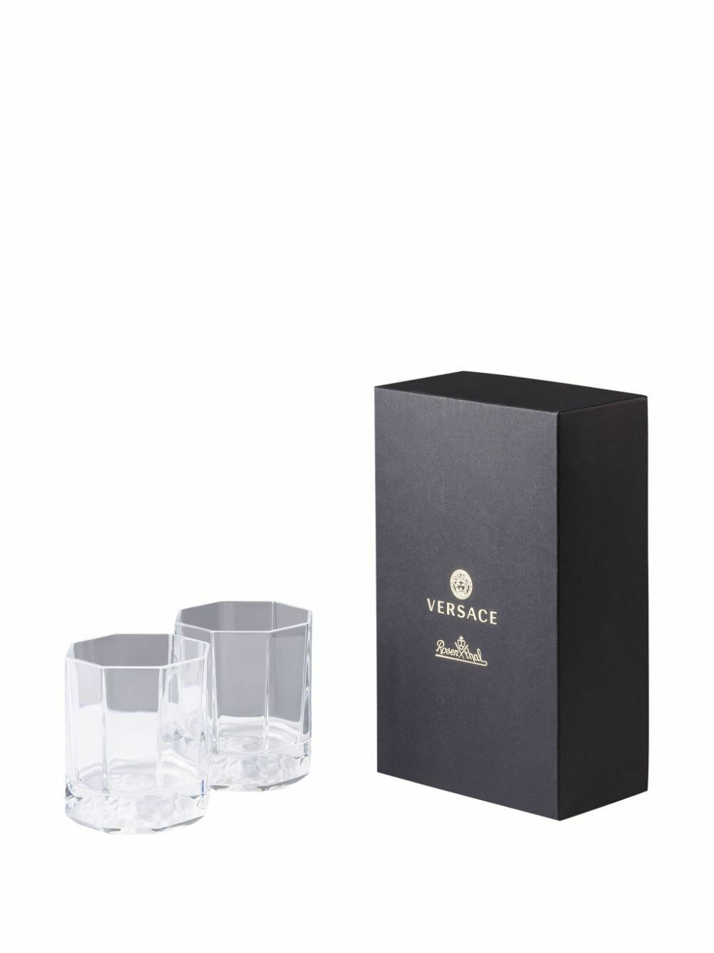 Versace Glass Medusa Lumière Whiskey Glass Set Versace