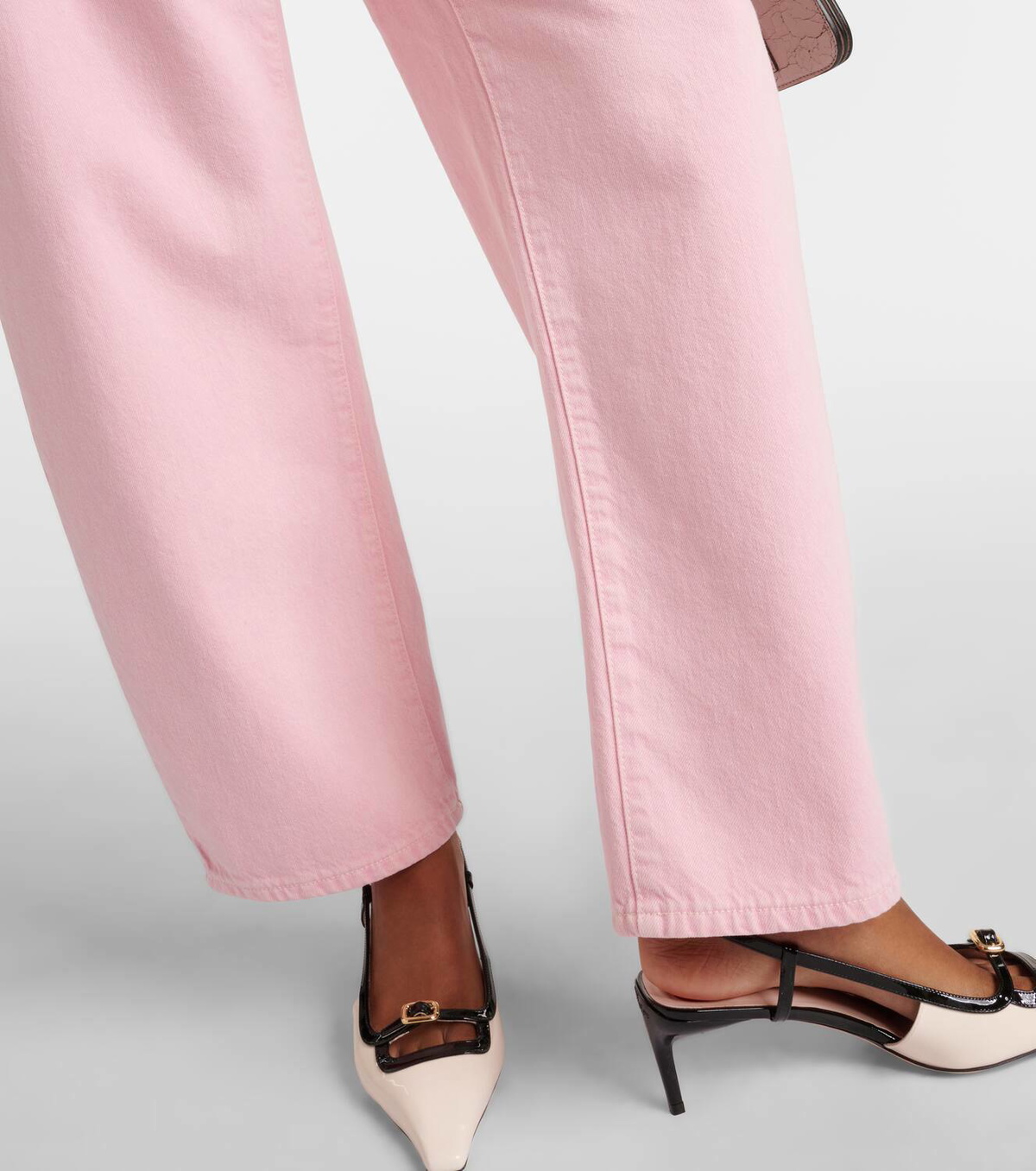 Frame High-rise barrel-leg jeans Frame Denim