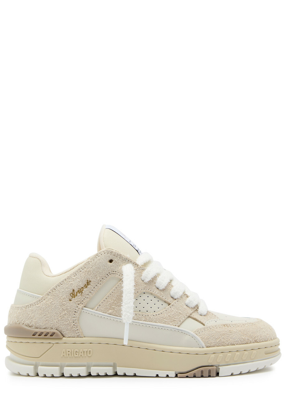 Axel Arigato Area Lo Fluffy Panelled Leather Sneakers Beige Axel Arigato