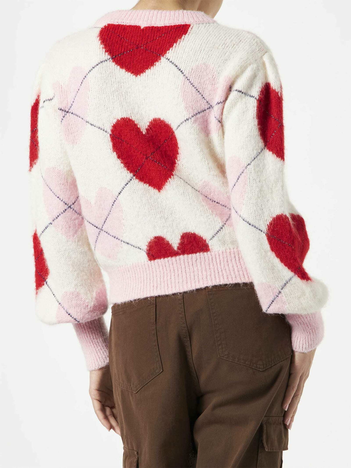 MC2 Saint Barth Woman Brushed Striped Sweater With Heart Pattern MC2 ...