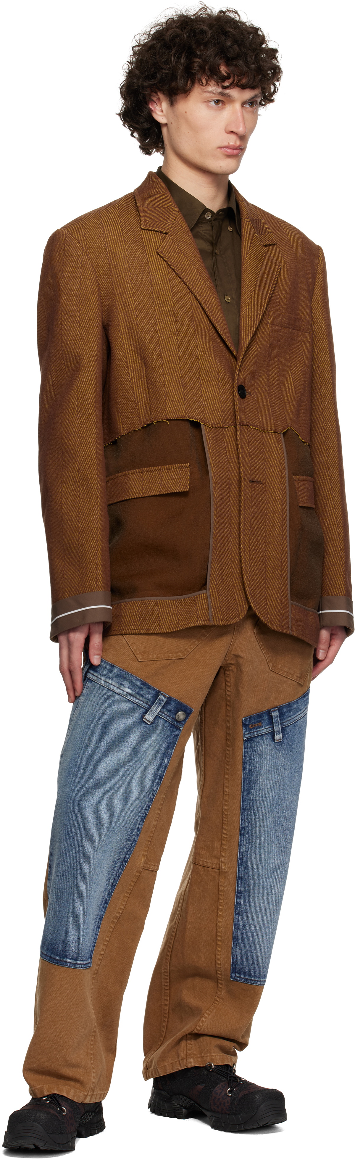 Andersson Bell Brown Inside Out Sheer Blazer Andersson Bell