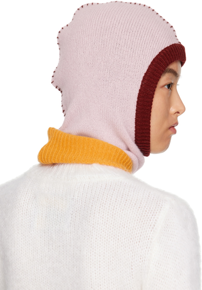 Marni Pink & Red Colorblock Balaclava Marni