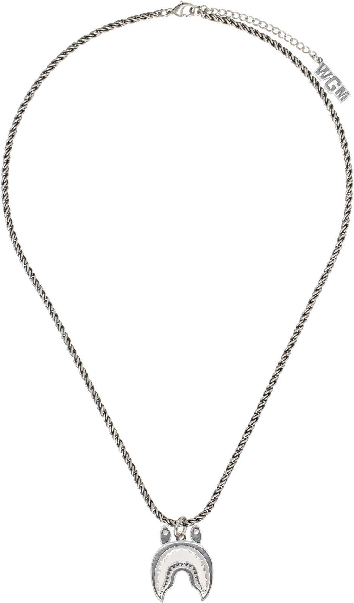 BAPE Silver Shark Necklace A Bathing Ape