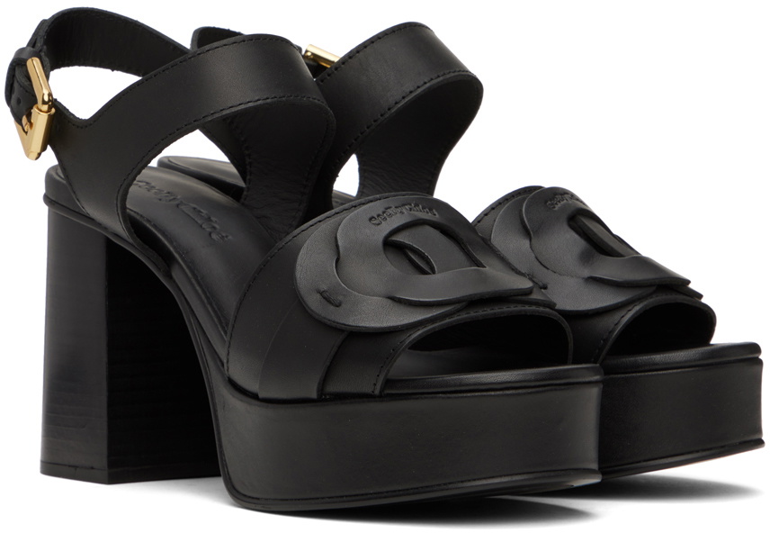 See by Chloé Black Loys Platform Heeled Sandals See by Chloe