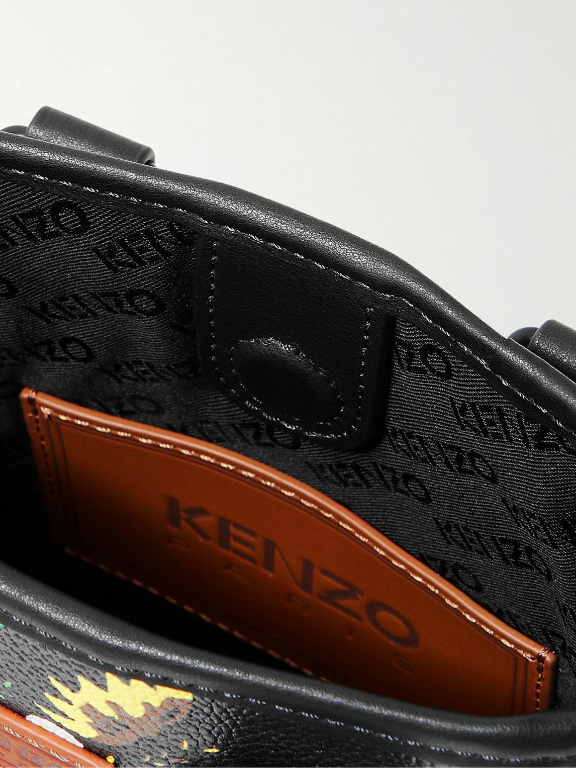 KENZO - Mini Logo-Appliquéd Floral-Print Faux Leather Tote Bag Kenzo