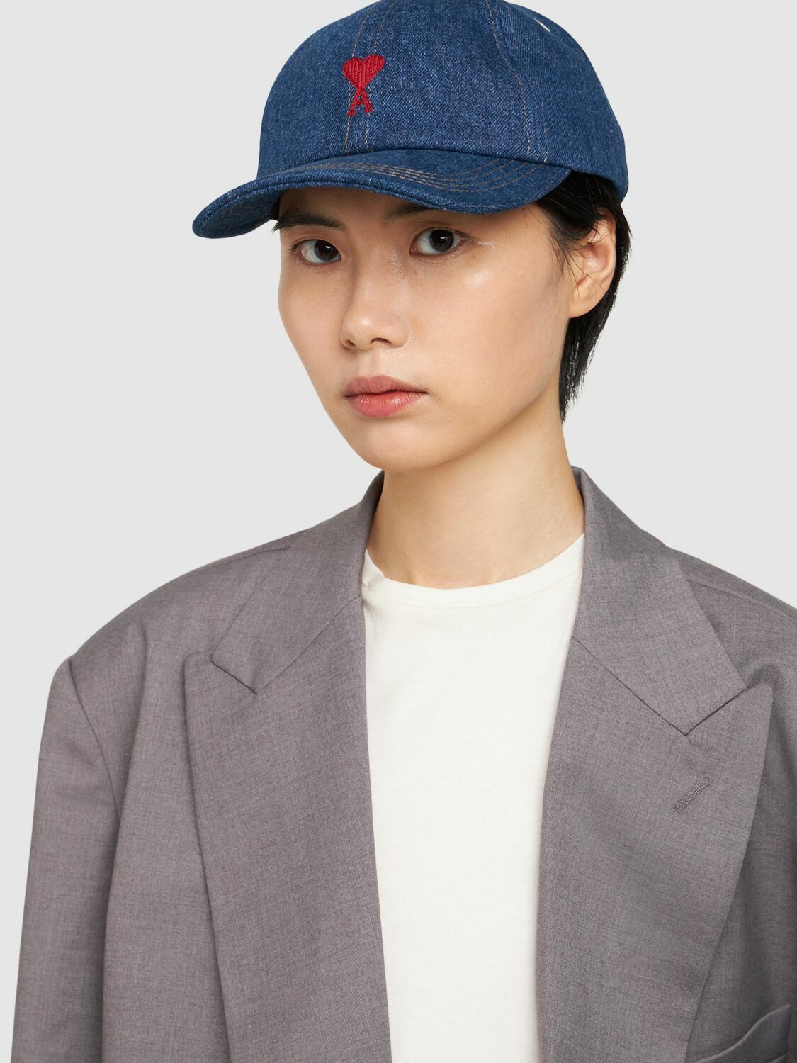 AMI PARIS - Red Adc Embroidery Cap AMI