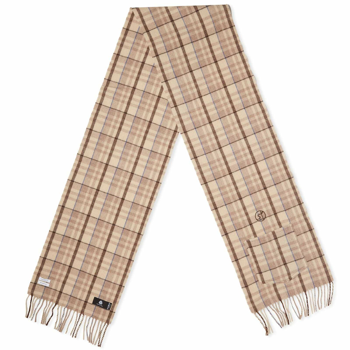 Saks Potts Women's Schatter Scarf in Brown Check Saks Potts
