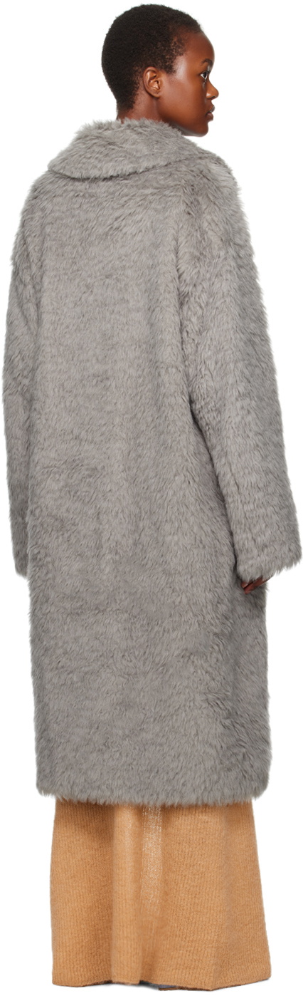Stand Studio Gray Nicole Faux-Fur Coat Stand Studio
