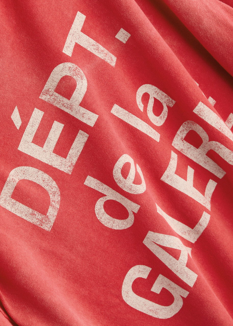 Gallery Dept. Logo-print Faded Cotton top Red Gallery Dept.